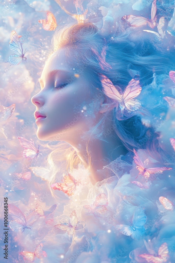 magical fantasy realm, a magical fantasy setting with pastel colors and ...