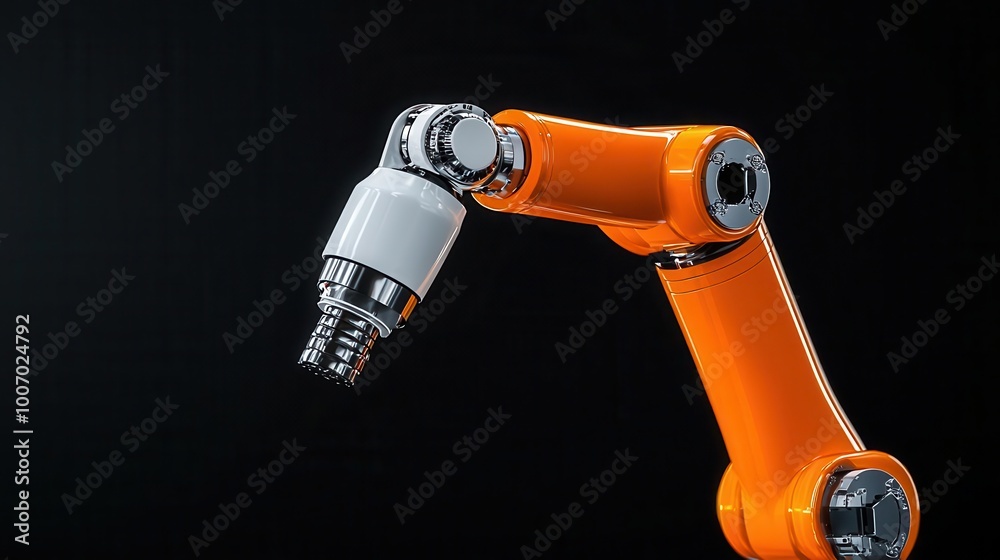 Futuristic robotic arm with articulated joints, highlighting advanced ...