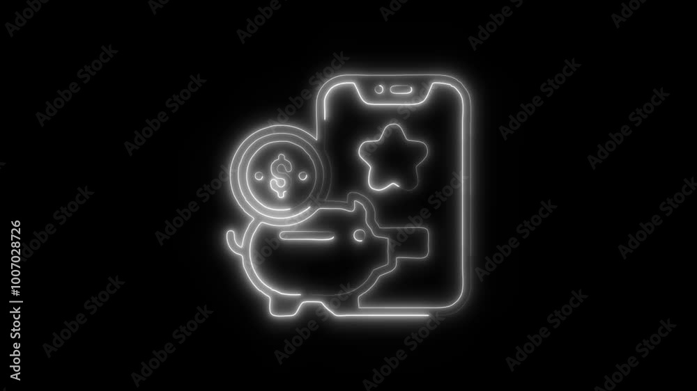 Redeem Points Outline Icon in HD Video Neon Animation – Loyalty and ...