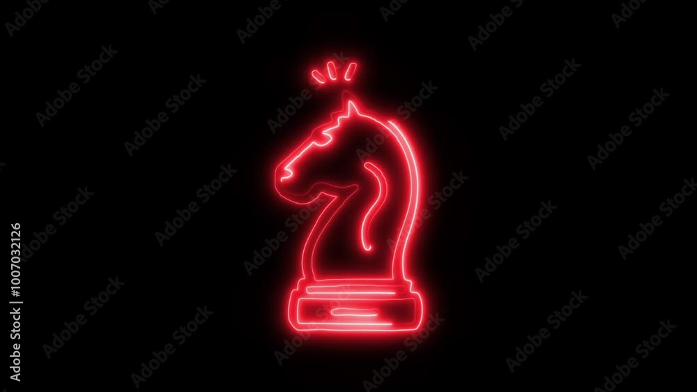 Strategy Development Outline Icon in HD Video Neon Animation – Business ...