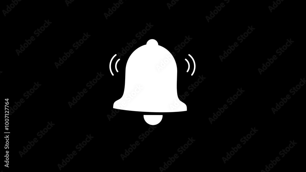 Simple Bell Notification Icon Animation. alert bell rings with a subtle ...