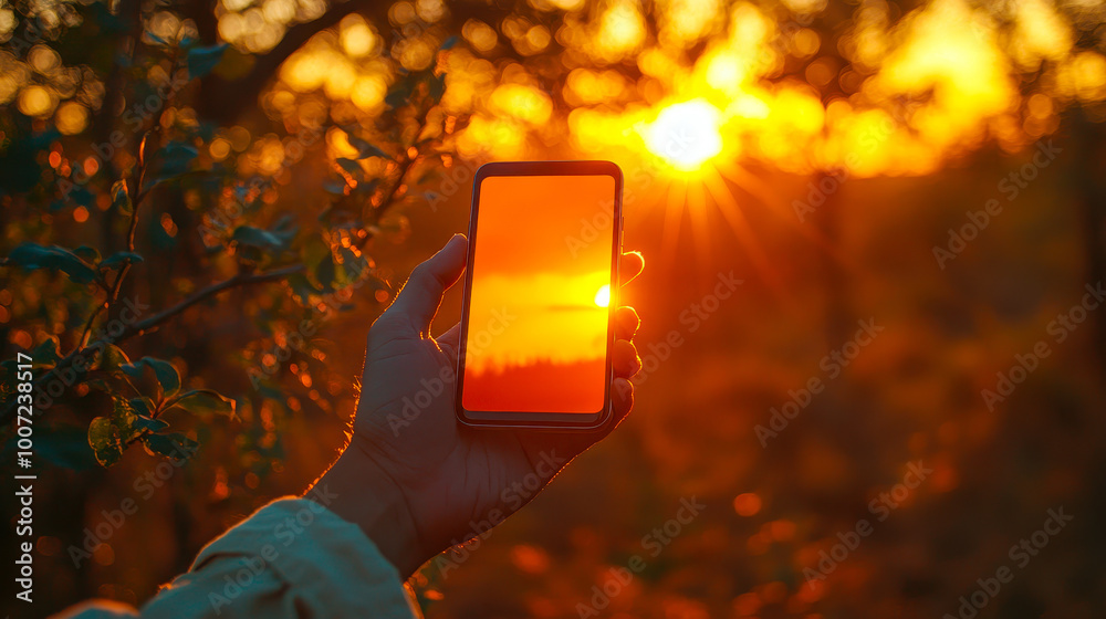 Hand Holding Smartphone Displaying High Temperature on Screen During ...