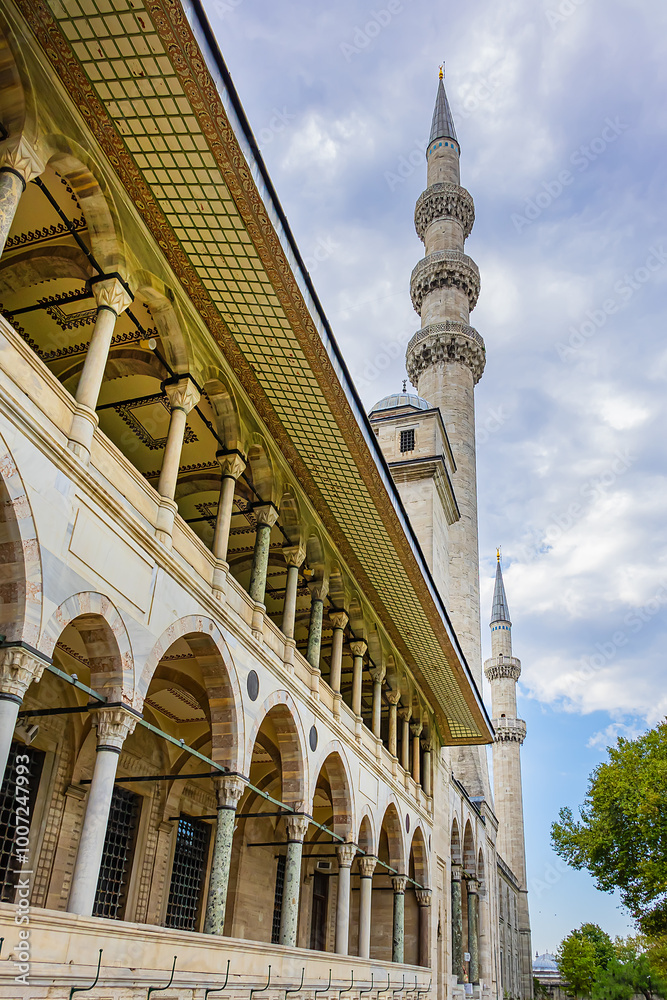 Architectural fragments of famous Suleymaniye Mosque (from 1557 ...