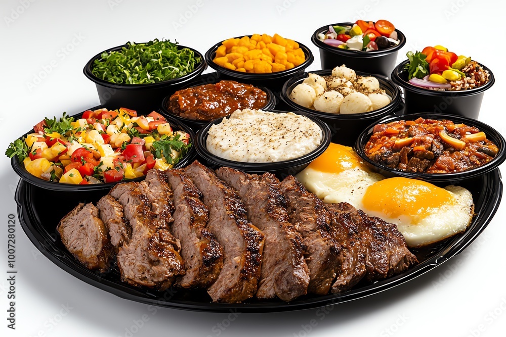 A balanced meal planning chart, showing different meals for breakfast ...