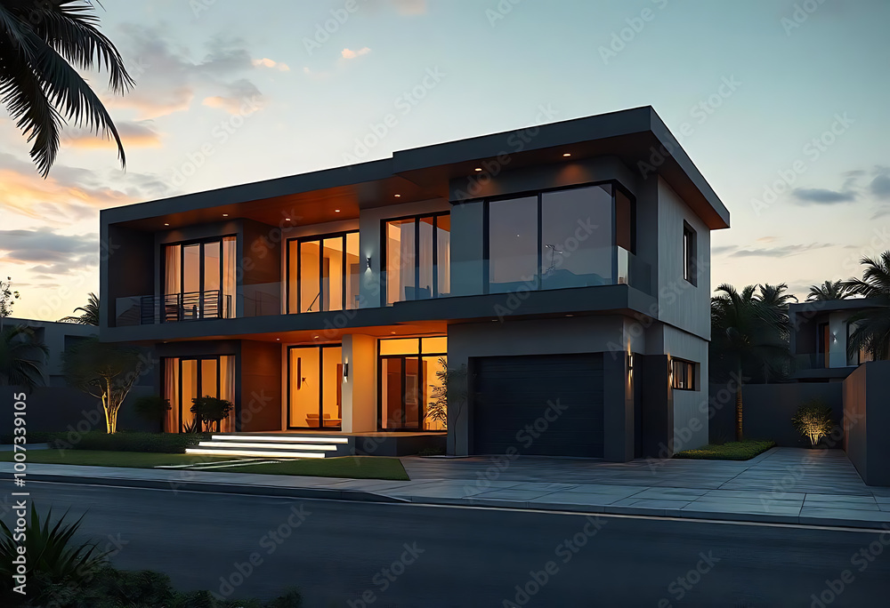 modern facade of a Luxury house, modern architecture of mexico, modern ...