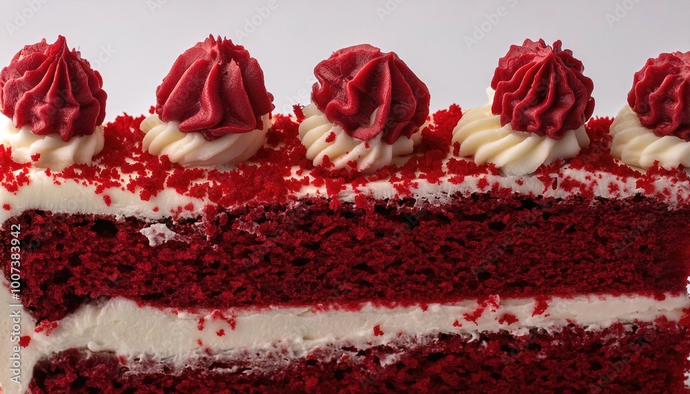 Red velvet cake is a red, crimson, or scarlet colored layer cake ...