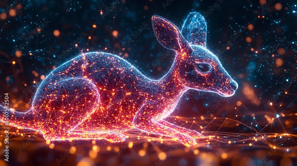 Detailed neuron map of a kangaroo s brain showing motor control regions ...