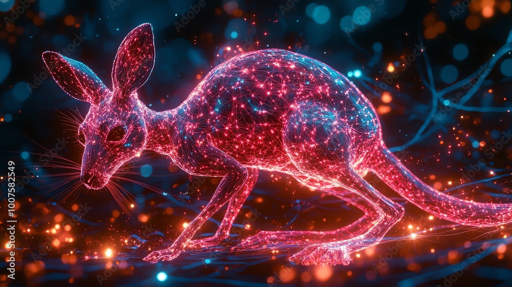 Detailed neuron map of a kangaroo s brain showing motor control regions ...