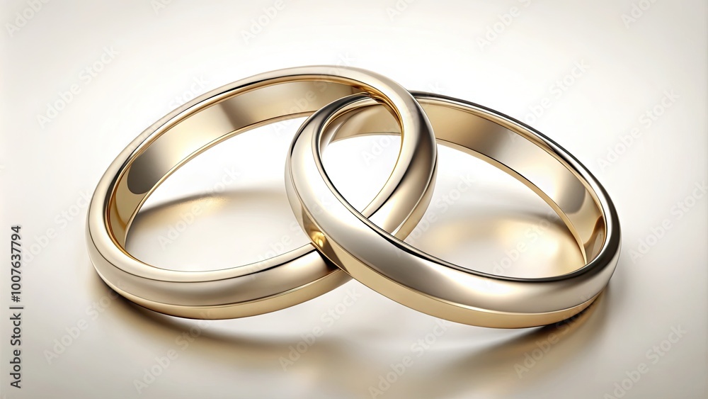 Elegant and Minimalist Wedding Ring Line Art Design for Invitations and ...