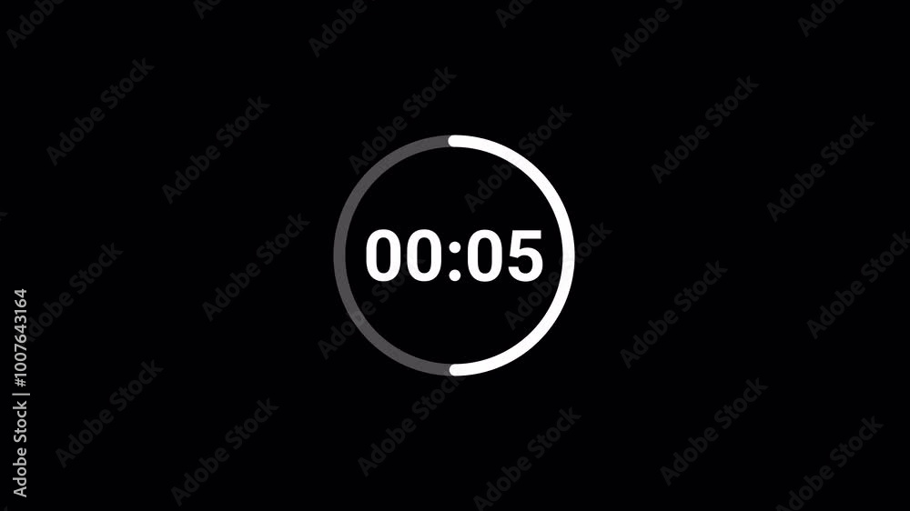 Circle Sliding Countdown Timer Ten Seconds Animation From 10 To 0 Seconds Sliding 10 Seconds
