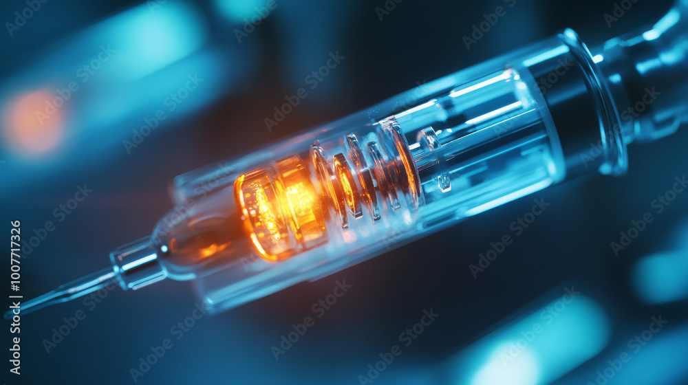 Close-up of an implantable medical device, showcasing its small size ...