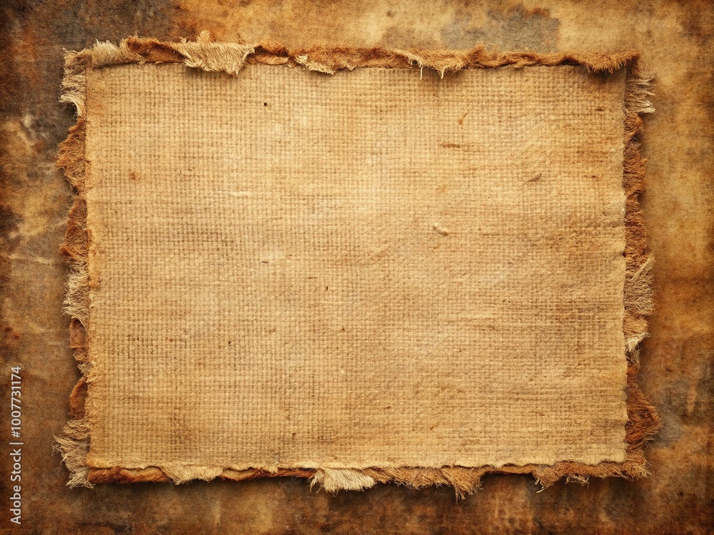 Poster Distressed, rough-edged torn paper border with deckle edge ...