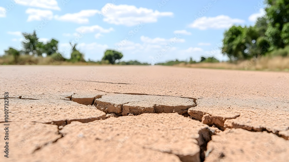 Decaying Infrastructure Crisis - Close-Up of Broken Roads and Crumbling ...