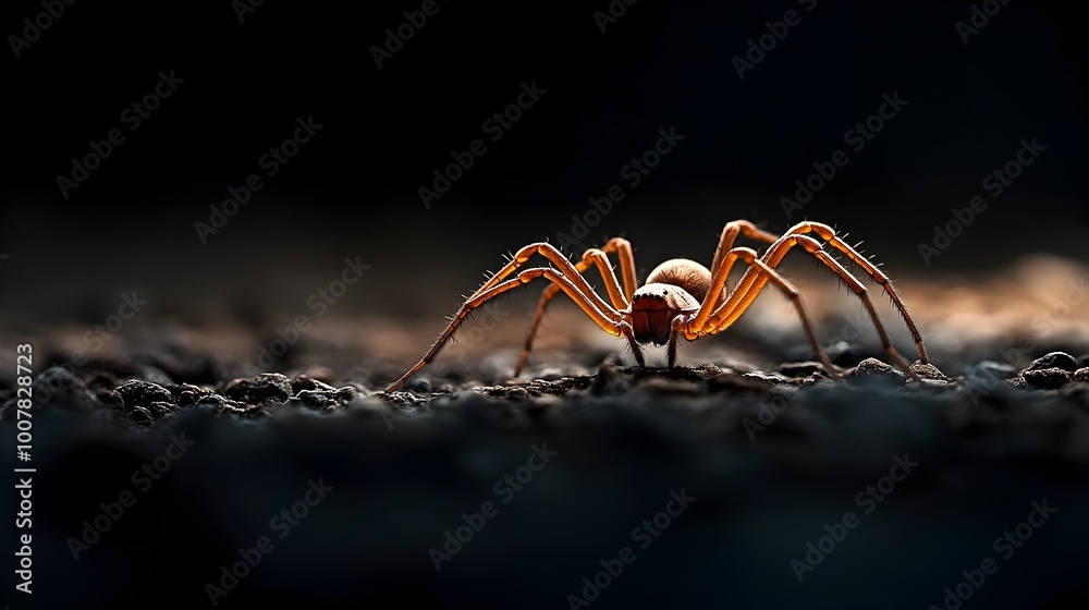 Venomous Brown Recluse Spider Closeup Revealing Cytotoxic Venom ...