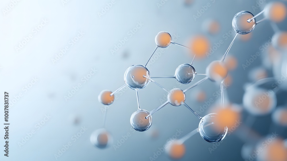 Molecular Self-Organization in Nanotechnology - Detailed 3D Render ...