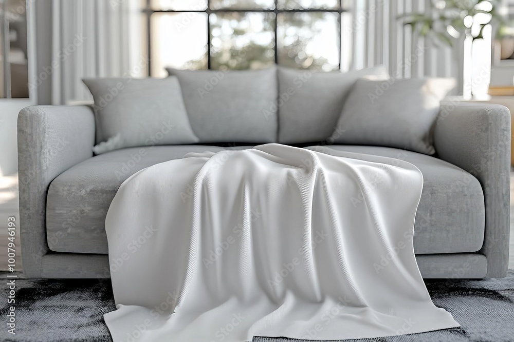 Sofa mockup, Blanket mockup, Interior design mockup, Living room mockup ...