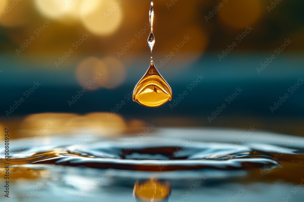 A tear hanging in mid-air, frozen in time just before it hits the ...