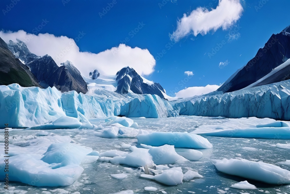glacier melt and its effect on sea level depicting the conseque Stock ...