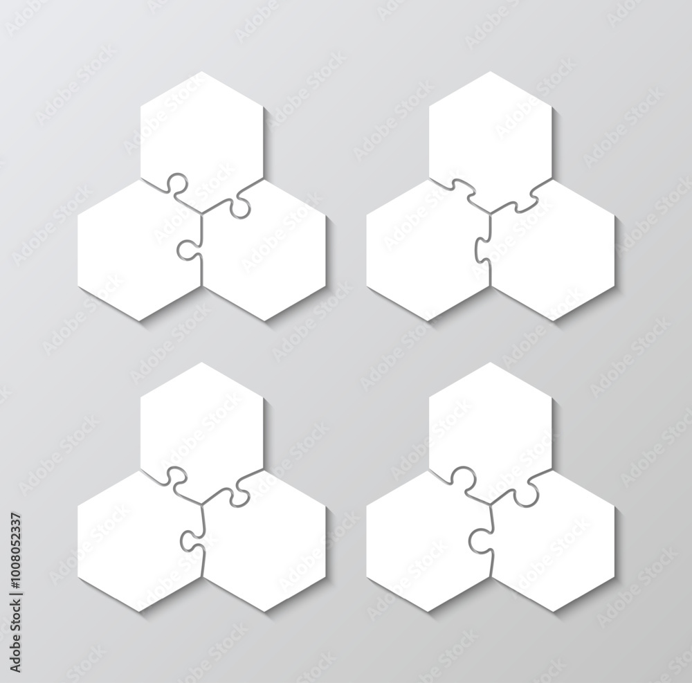 Hexagon schemes set of thinking game. Modern background with mosaic ...