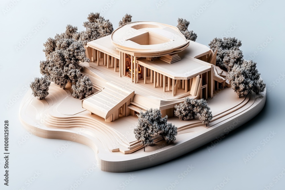 Abstract minimalist design of the Temple of the Emerald Buddha ...