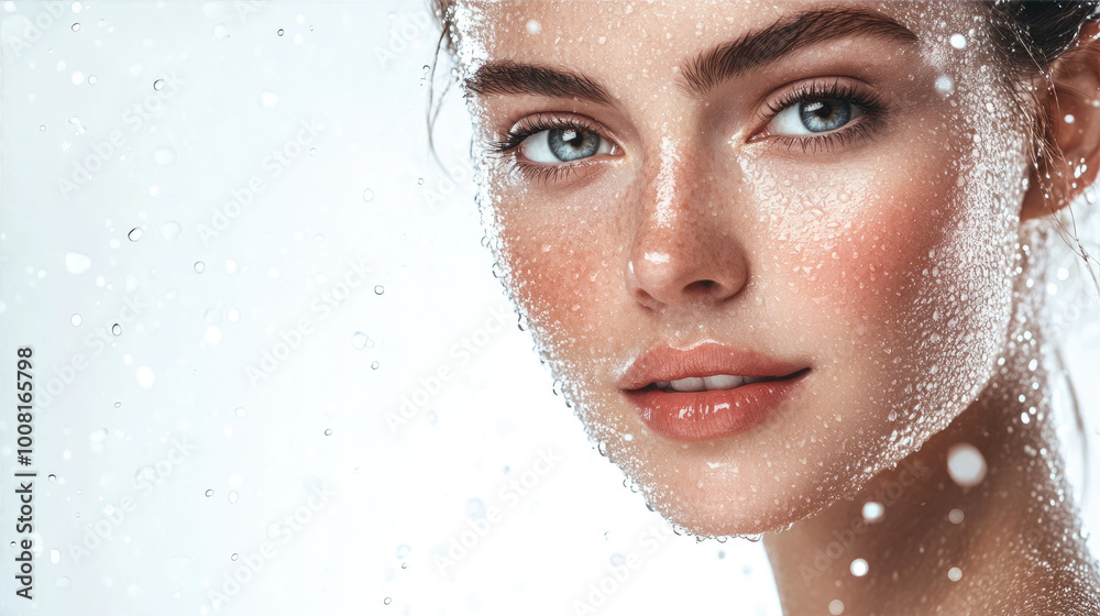 Wet skin texture close-up, great for skincare tutorials and blogs ...