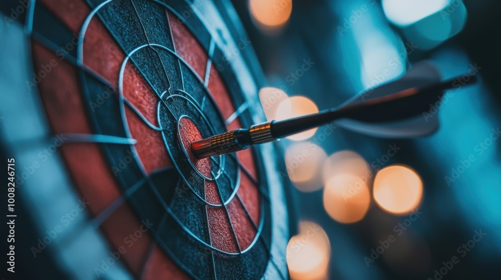 set goals for work. dart aiming at the target center business. goal ...
