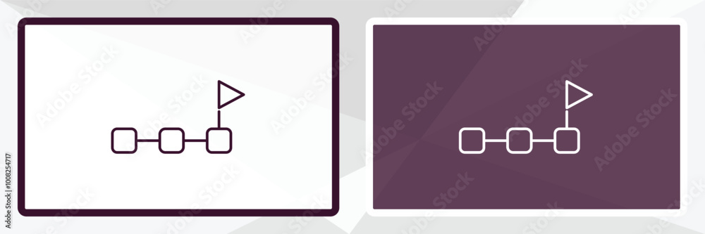 steps to complete outline icon. Linear vector from education concept ...