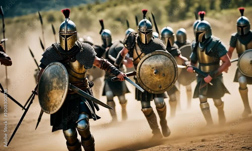 Gladiators on the battlefield. Stock Video | Adobe Stock