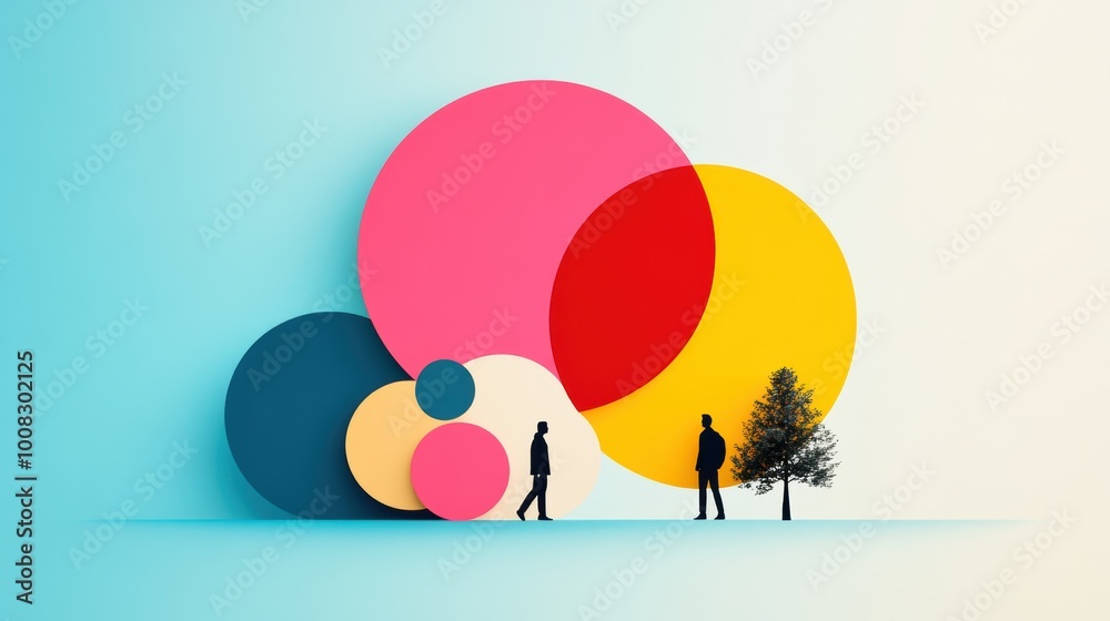 A Venn diagram representing the common interests and unique preferences ...