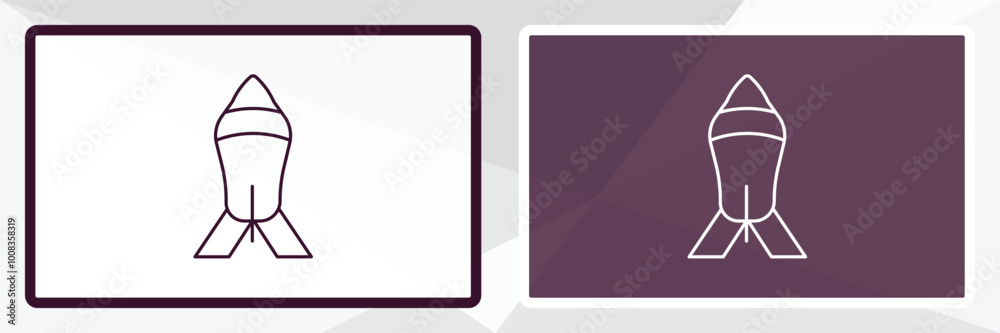 depth charge outline icon. Linear vector from army and milatry concept ...
