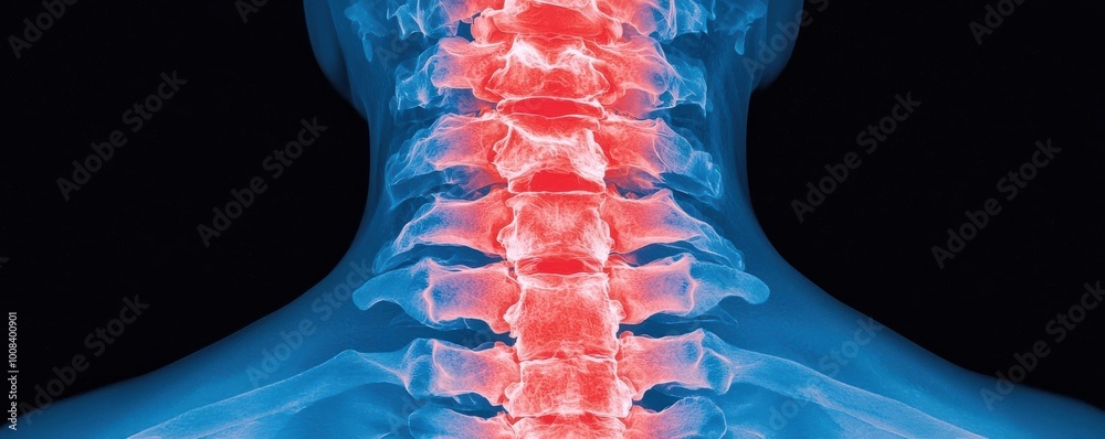 MRI scan image showing severe herniated disc, labeled for medical use ...