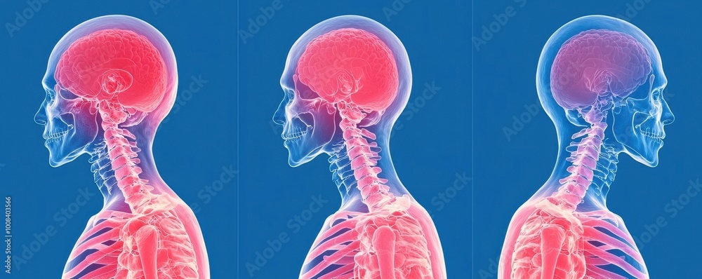 Illustration showing stages of spinal degeneration leading to herniated ...