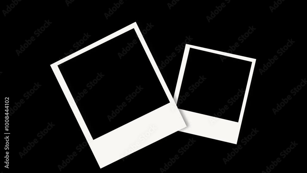 Aesthetic polaroid reveal animation overlay, retro frame motion with ...