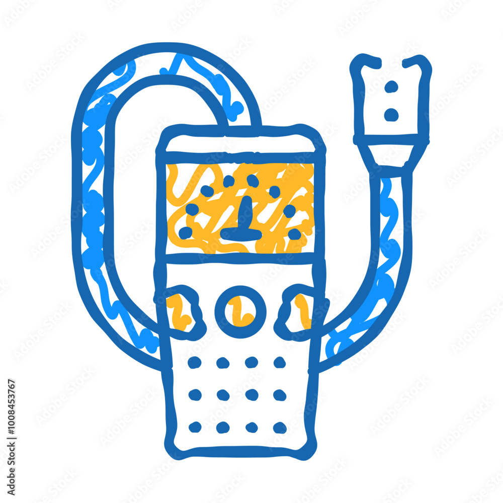 leak detector gas service doodle icon sketch vector. leak detector gas ...