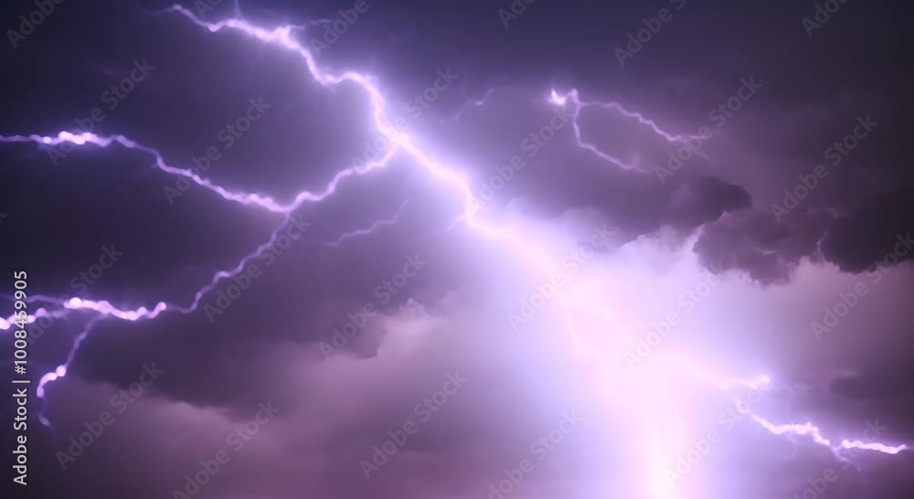 Lightning strikes Electrical storm on black background Electric ...