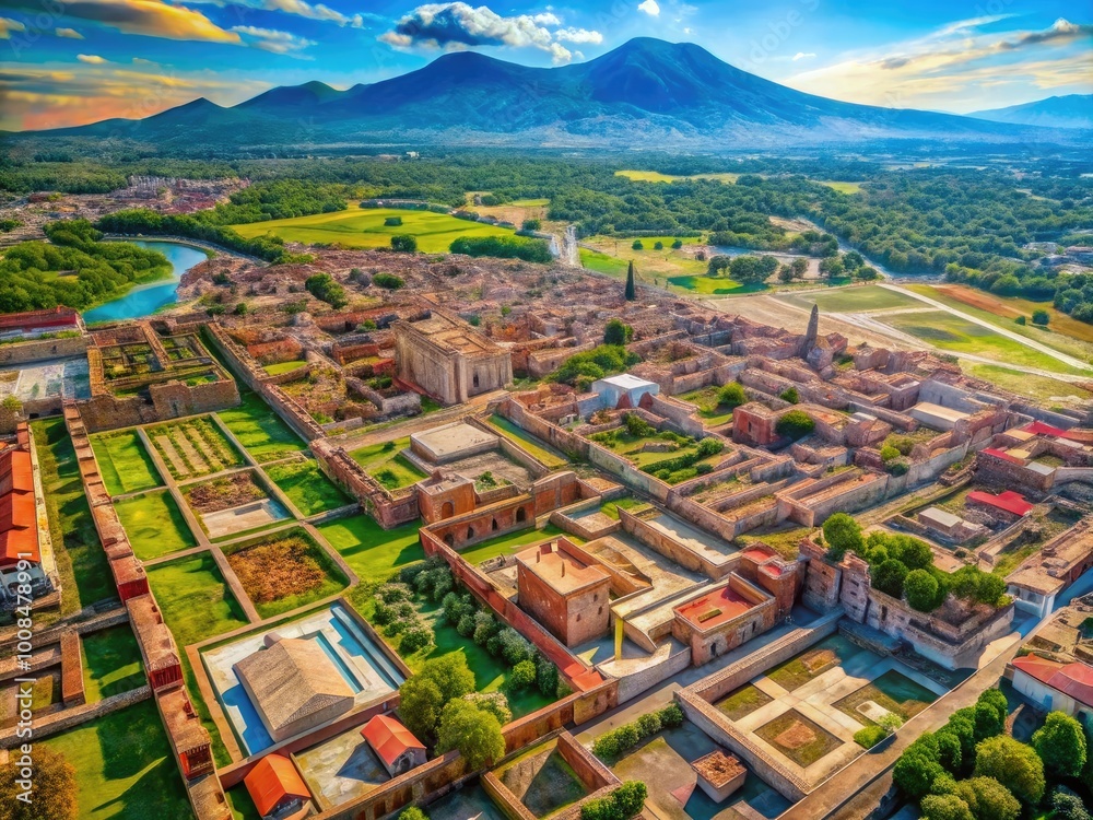Detailed Map of Pompeii, Italy, Showcasing Ancient Roman City Layout ...