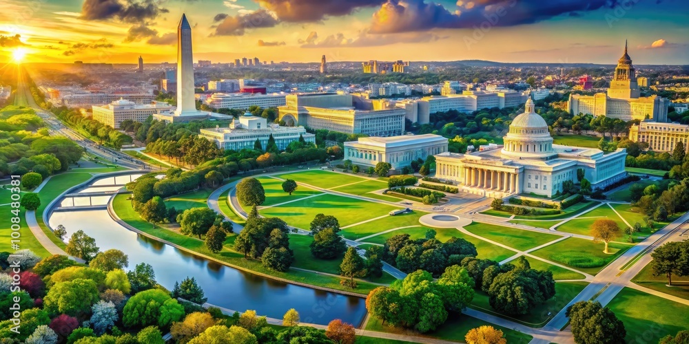 Detailed Map of Washington D.C. Highlighting Major Landmarks and Points ...