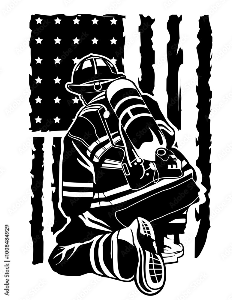 US Firefighter | US Fire Officer | 911 Emergency | Rescuer | Fire ...