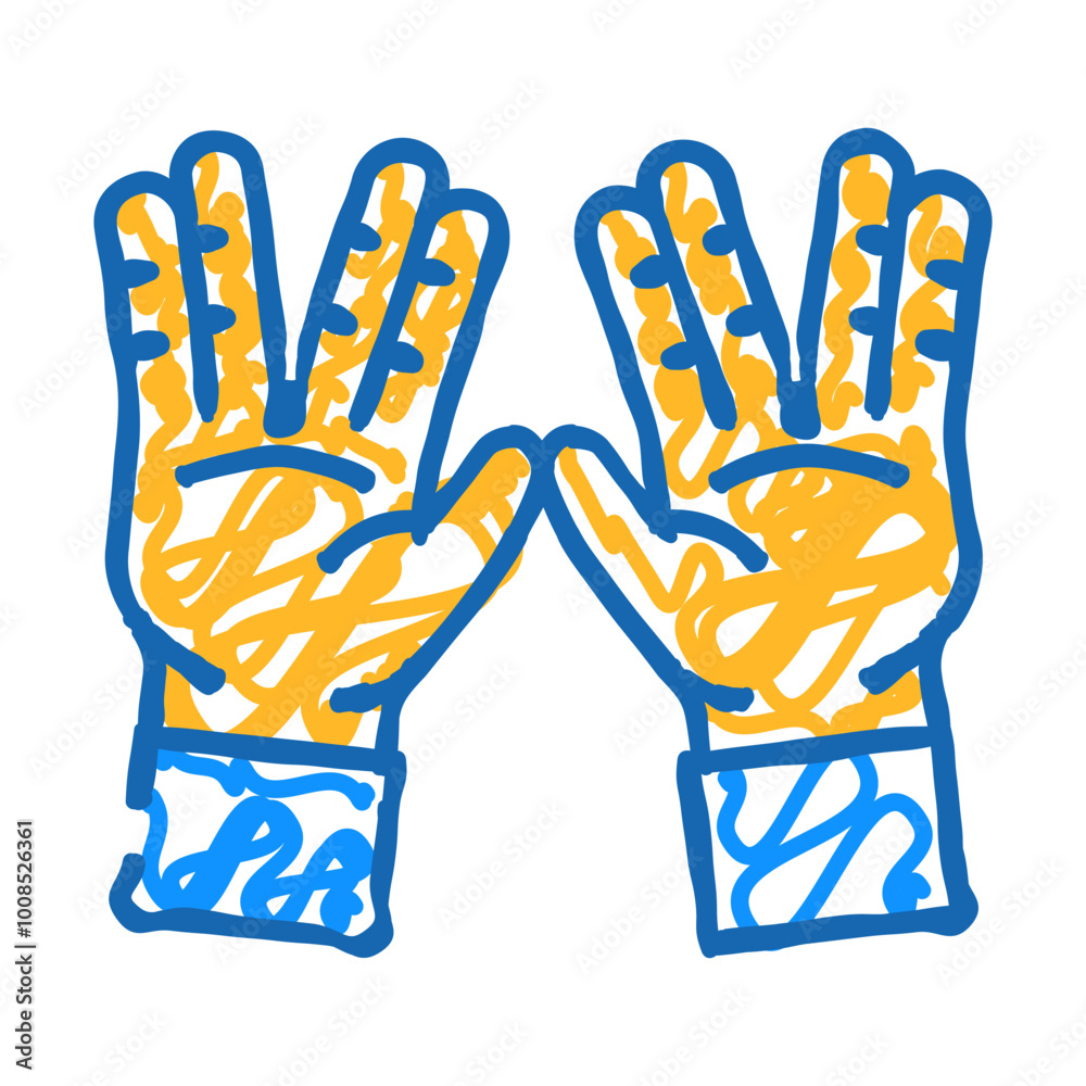 jewish prayer gesture doodle icon sketch vector. jewish prayer gesture ...