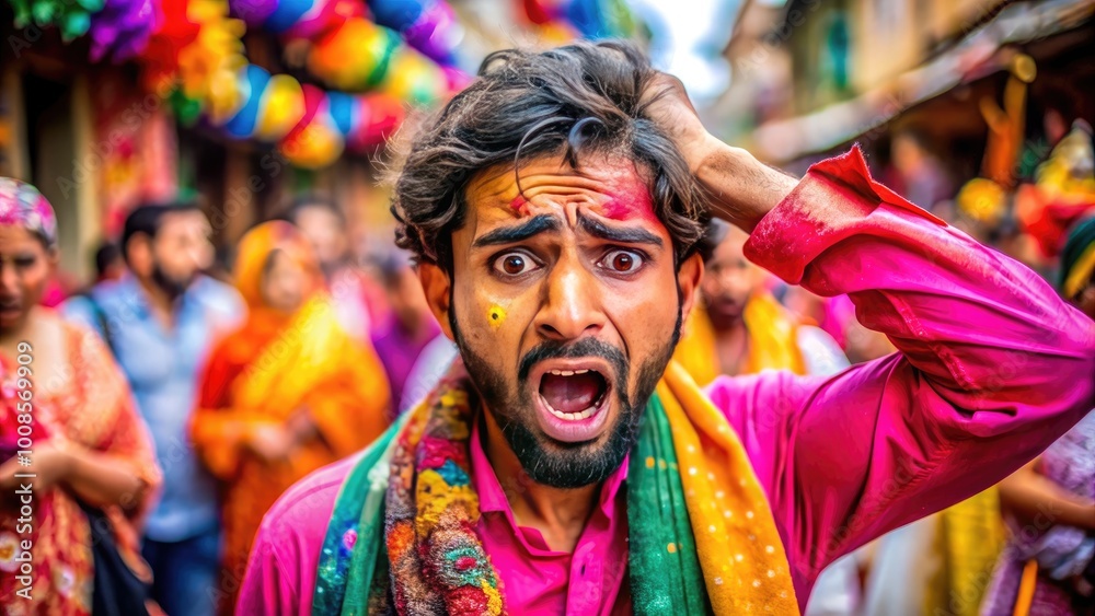 Humorous Expression of Disbelief and Disapproval Captured in a Shaking ...