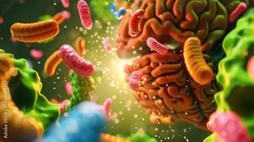 A digestive system illustration showing the balance of good and bad ...