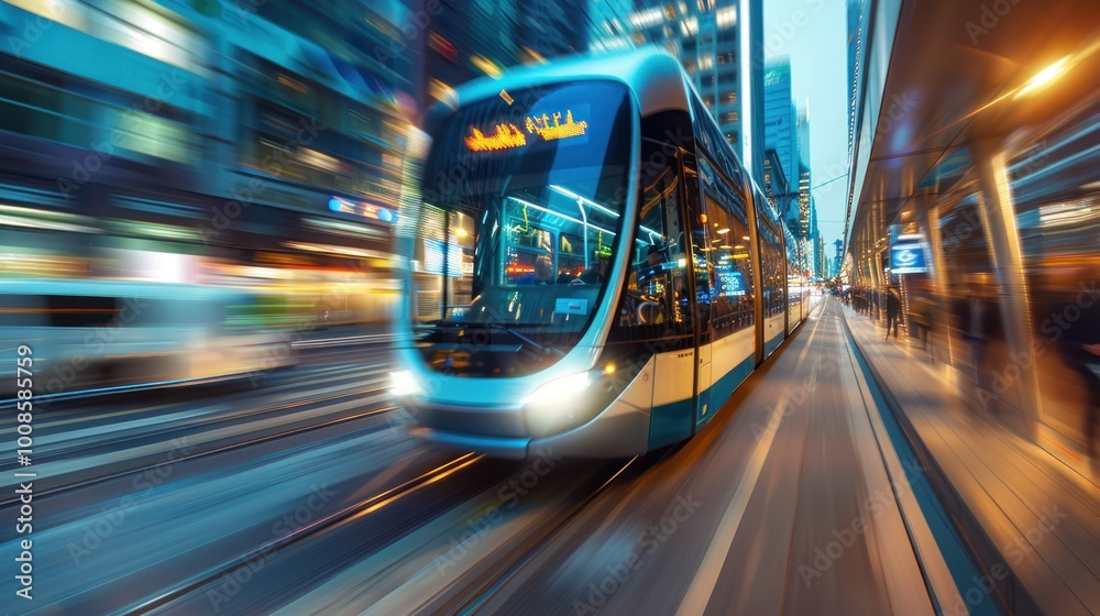 Autonomous Public Transit With Self Driving Buses Navigating Busy City ...