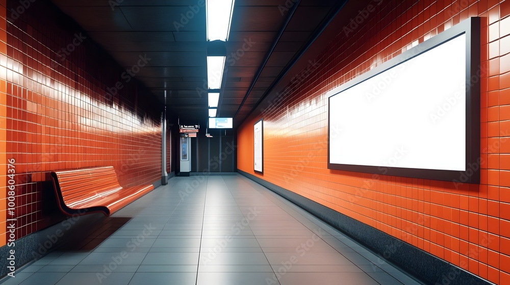 Subway Signs, Poster, Billboard Mockup Large format poster at ...