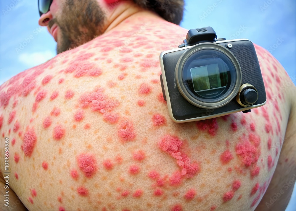 Pityriasis Rosea Skin Condition Close-Up with Rash Patterns on Human ...