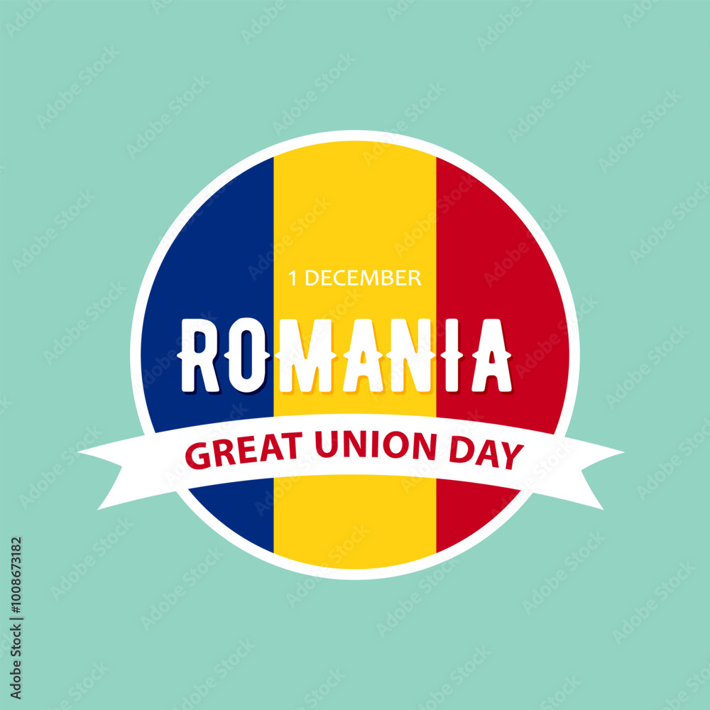 Romania Great Union Day, vector design for greeting card, poster or ...