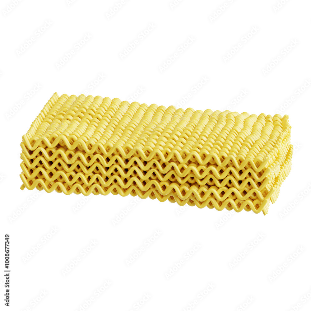 Instant noodles in 3d illustration. Instant noodles isolated on ...