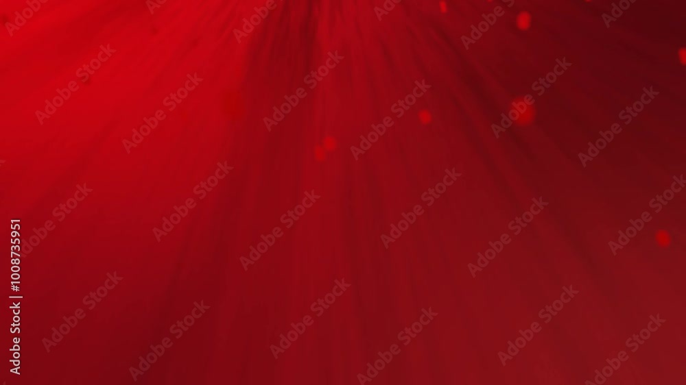 Red light particles falling with motion optical light rays animation. Red Particles background ...