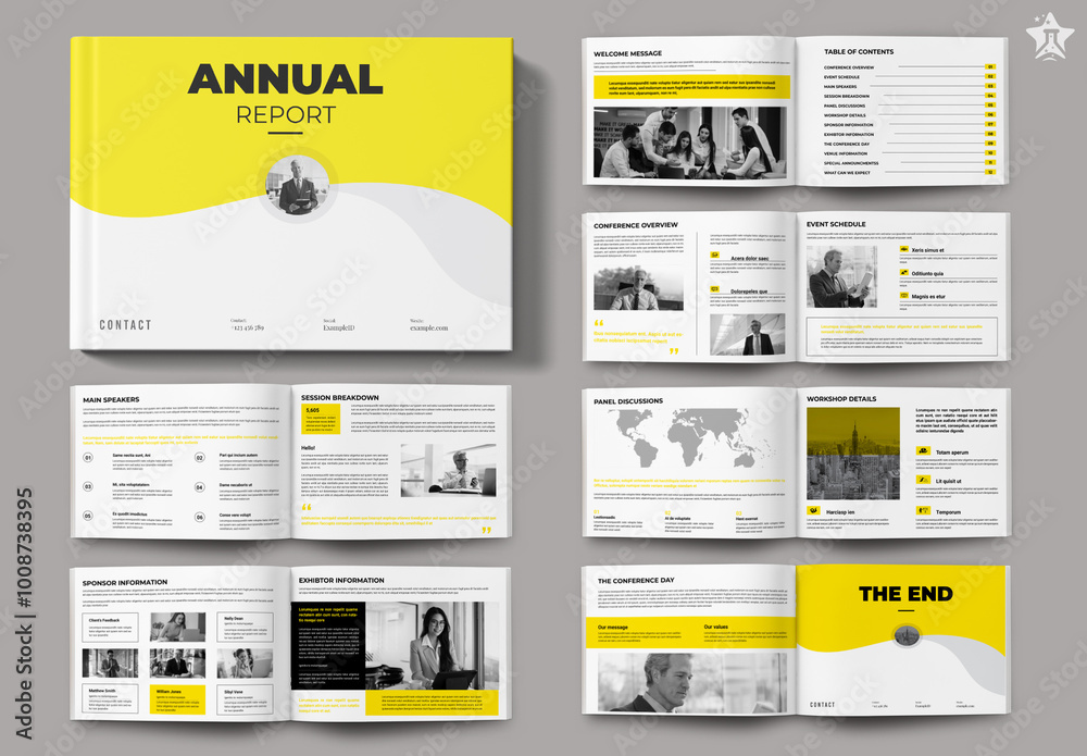 Annual Report Stock Template | Adobe Stock