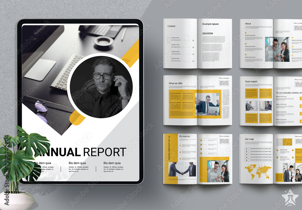 Annual Report Stock Template | Adobe Stock