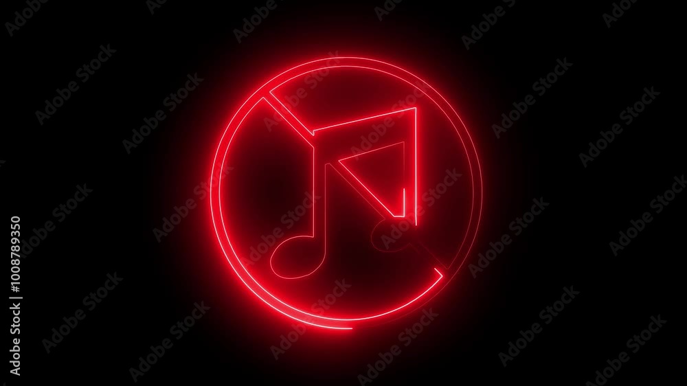 Music ban symbol. Music banned, no music allowed sign on green screen ...
